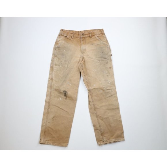 Carhartt | Pants | Carhartt Mens 32x3 Thrashed Spell Out Canvas Wide ...
